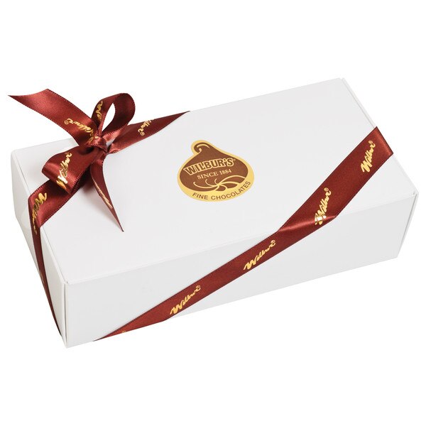 Wilbur 1 lb Gift Box (White) - Semisweet Buds | Wilbur Chocolate