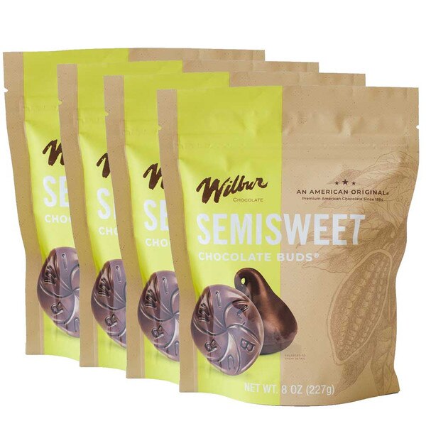 Wilbur® Semisweet Chocolate Buds - 8 oz. Bag Case (40 Count)