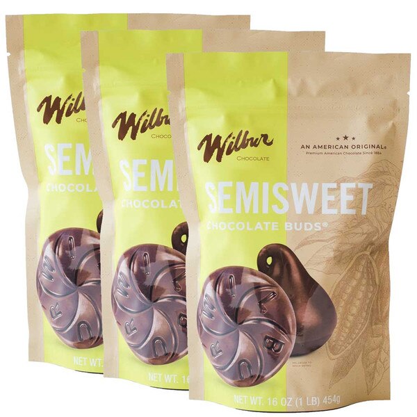 Wilbur® Semisweet Chocolate Buds -1 lb Bag Case (24 Ct Case)